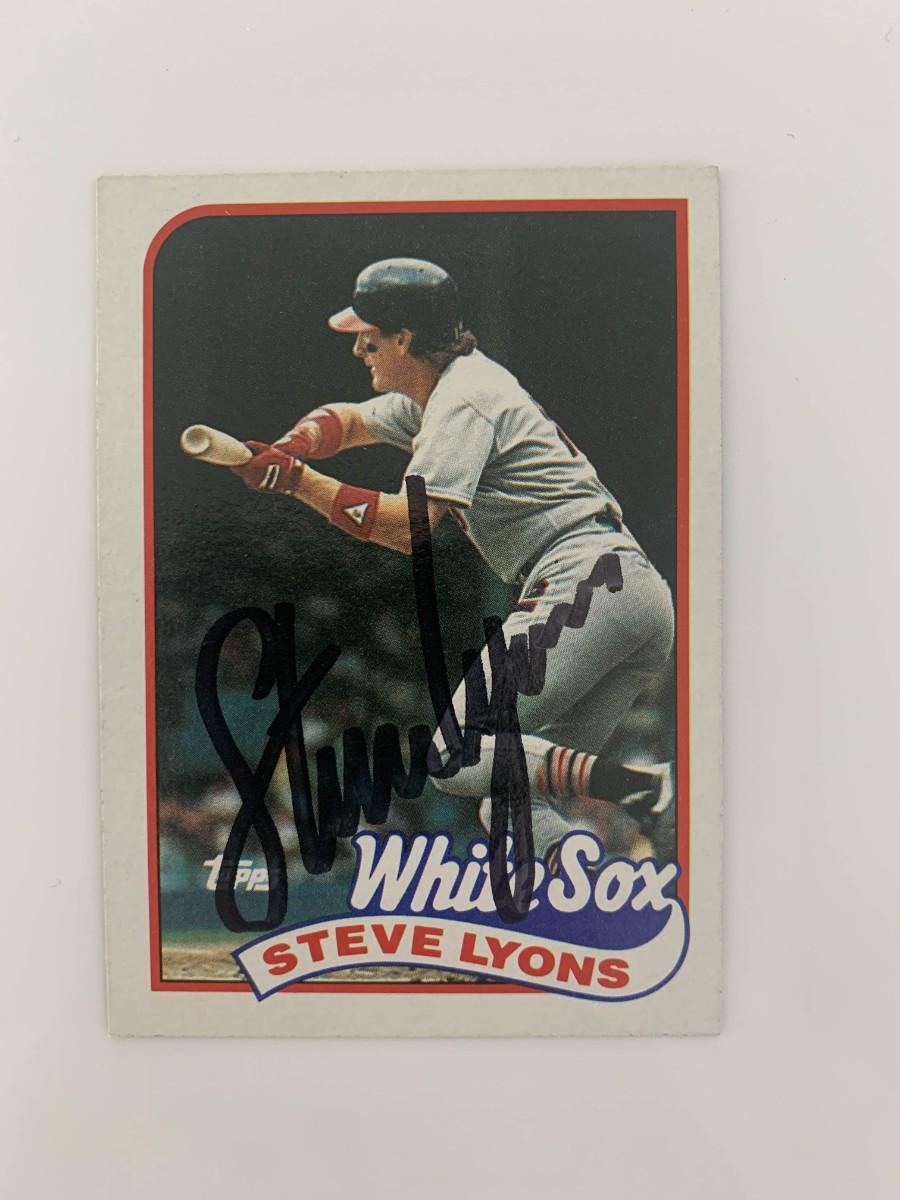 Steve Lyons signed baseball card | EstateSales.org
