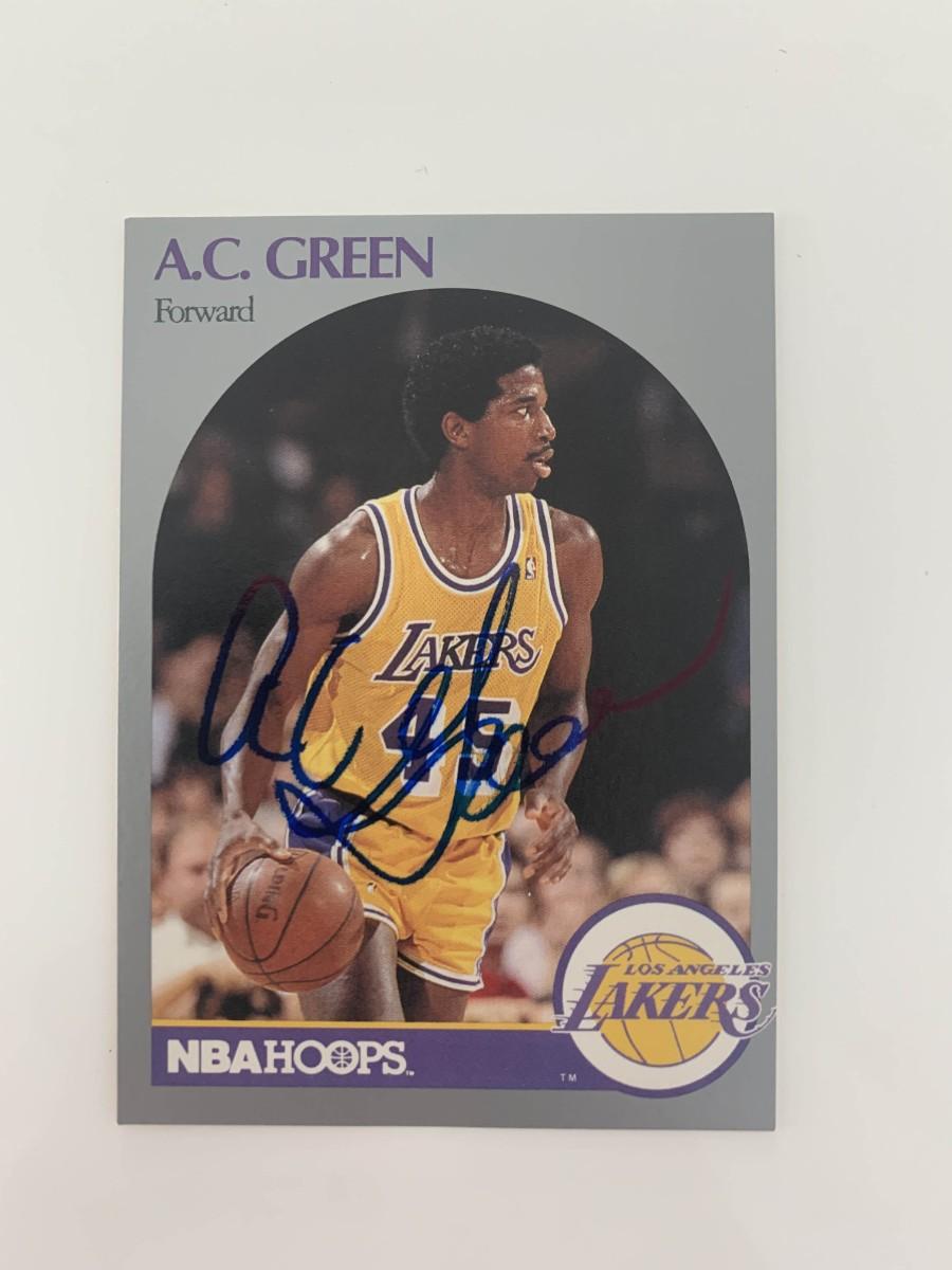 A.C. Green signed basketball card | EstateSales.org