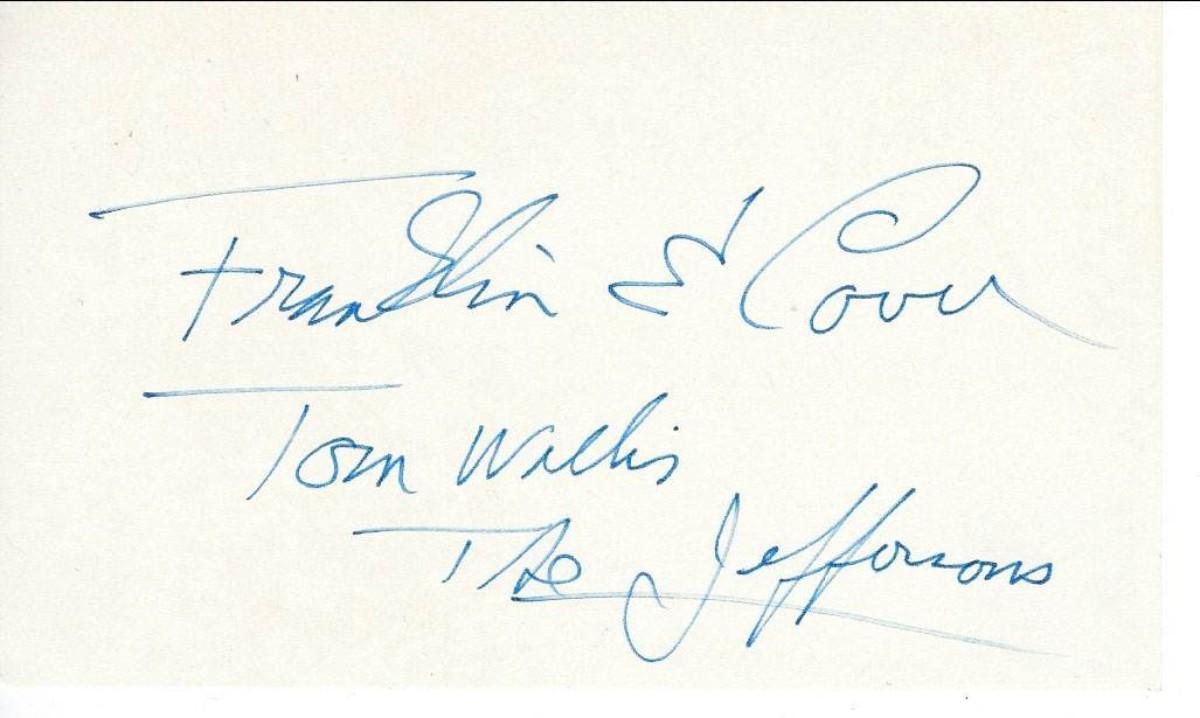 Franklin Cover original signature | EstateSales.org