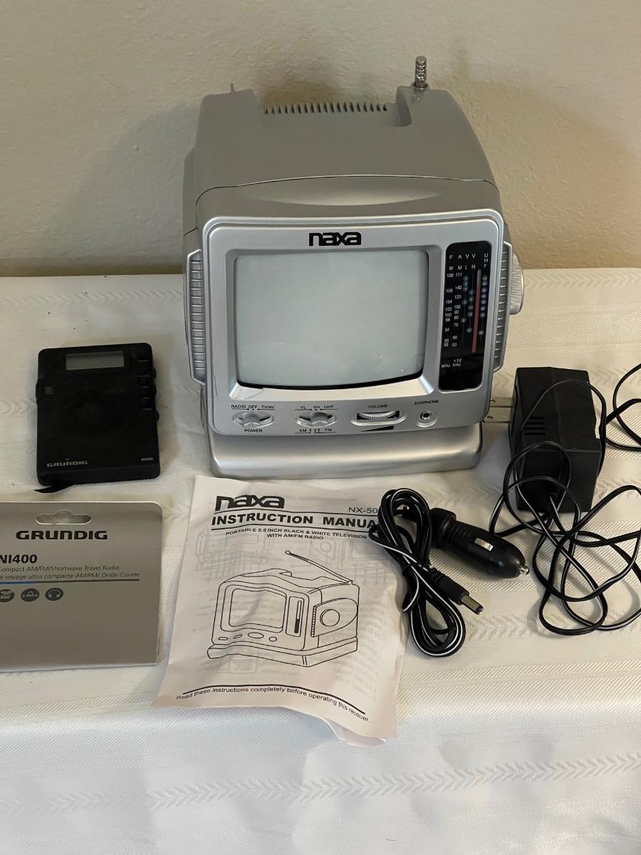 NAXA. MODEL NX 503 portable TV and radio. See below for more ...