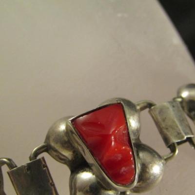 Vintage Del Rio Sterling Silver and Red Jasper Aztec Mask Design ...