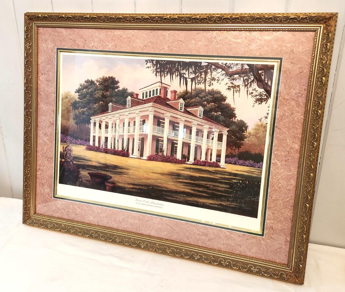 Lot 23 Signed Numbered Framed Print Seven Oaks Plantation