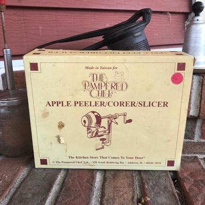 LOT 206M: Clearfield Cheese Box, Pampered Chef Apple Peeler/Corer ...