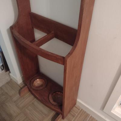 Solid Wood Hand Crafted Mission Style Hall Tree | EstateSales.org