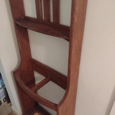 Solid Wood Hand Crafted Mission Style Hall Tree | EstateSales.org