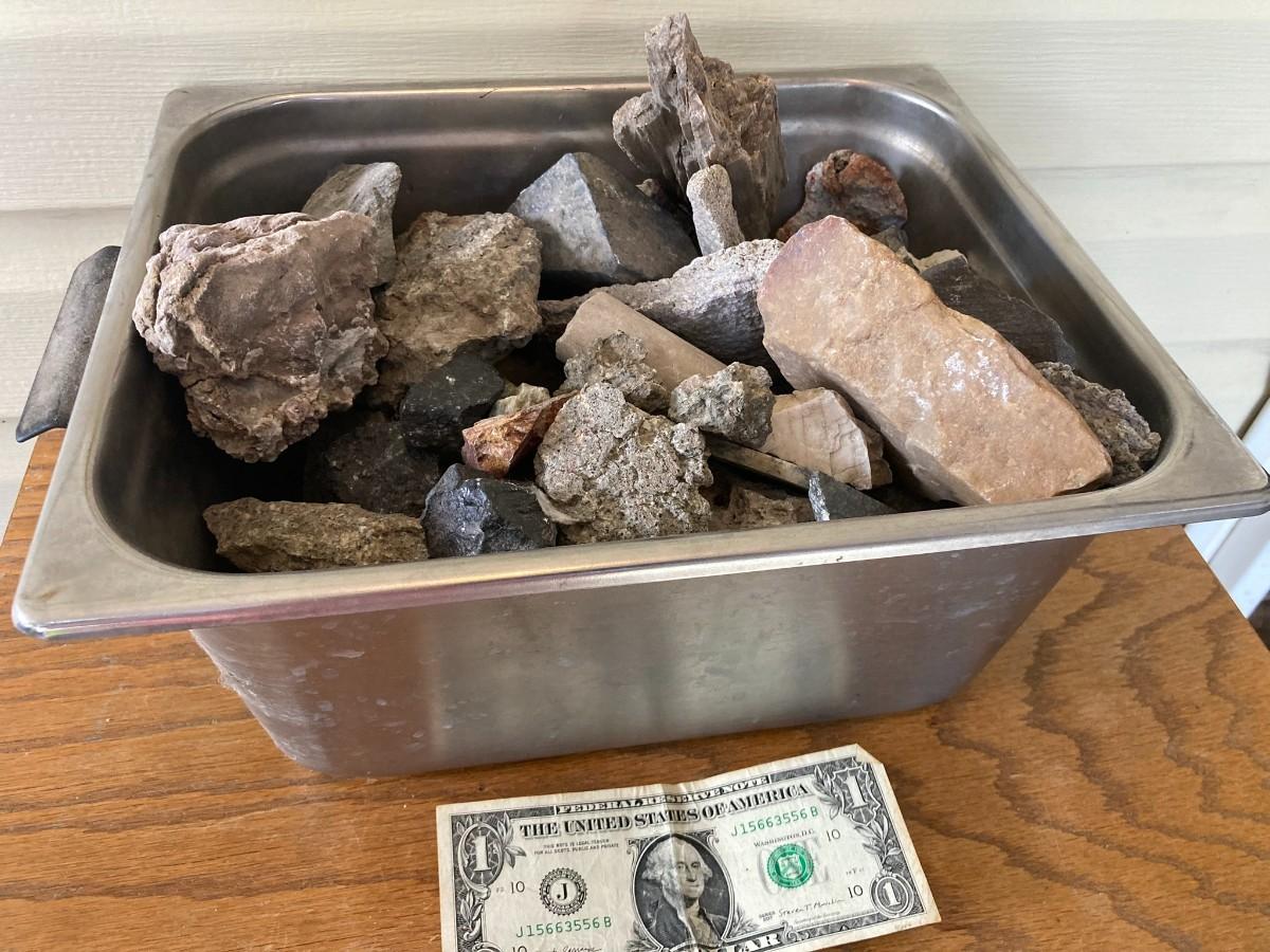 Tin of rocks | EstateSales.org