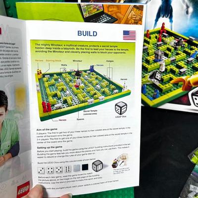 LEGO Minotaurus Building Block Board Game and Large Green Base Plate ...