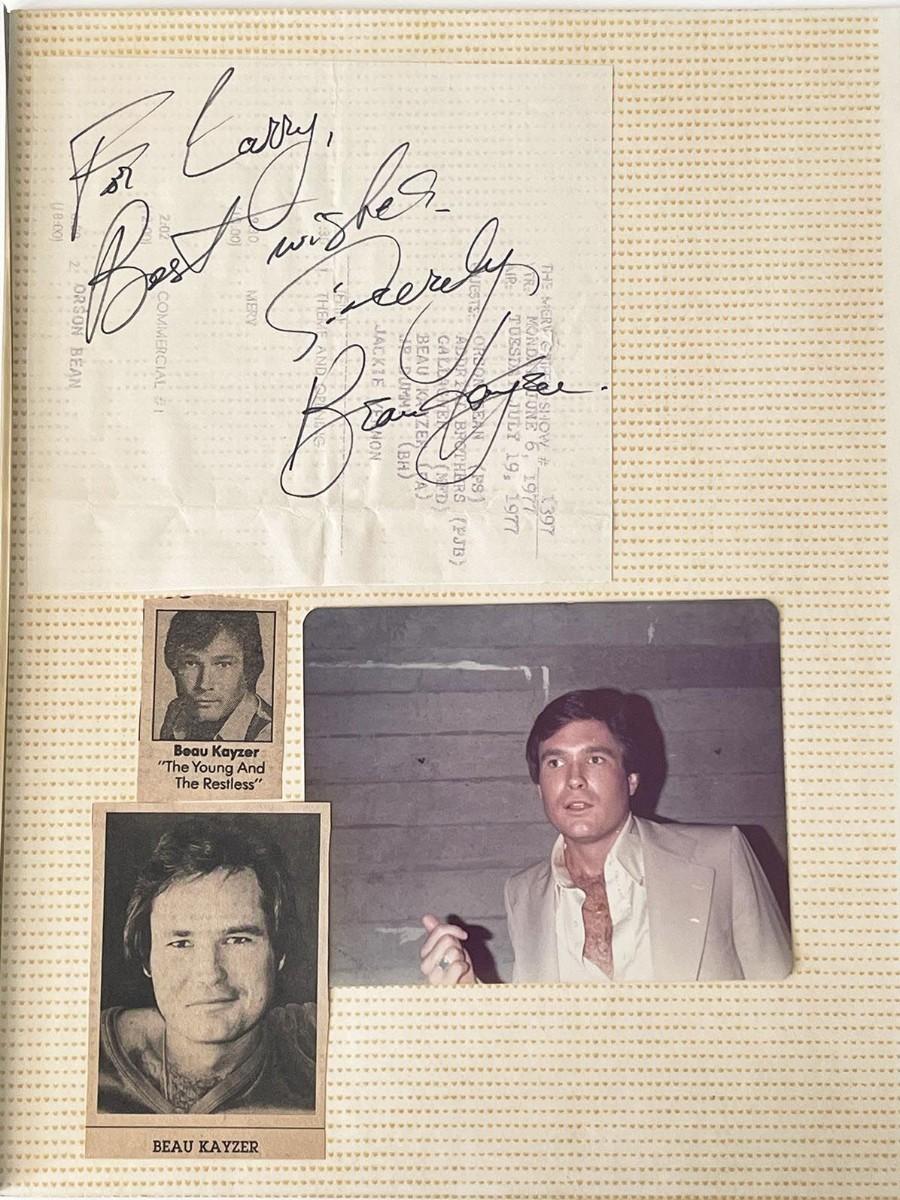 The Young and the Restless Beau Kazer original signature and photos ...