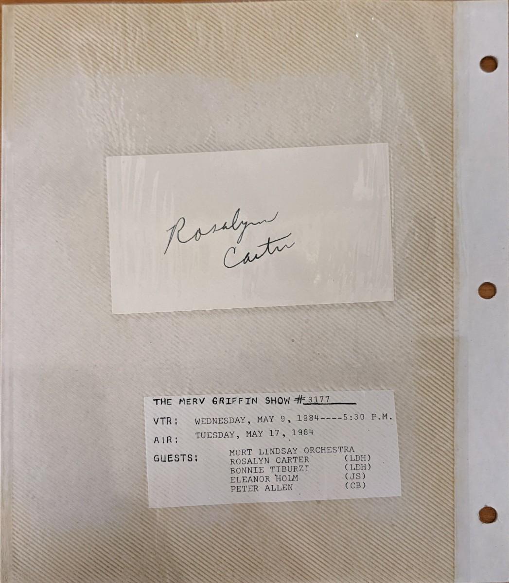 First Lady Rosalynn Carter Signature Cut | EstateSales.org
