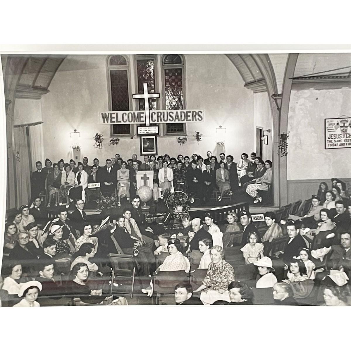 Welcome Crusaders church vintage photo | EstateSales.org
