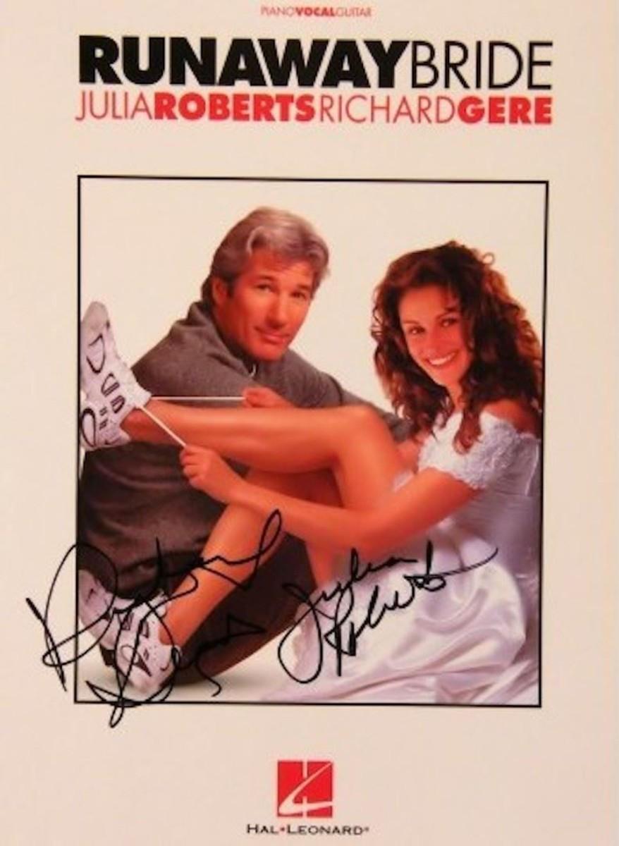 Julia Roberts and Richard Gere signed music book | EstateSales.org