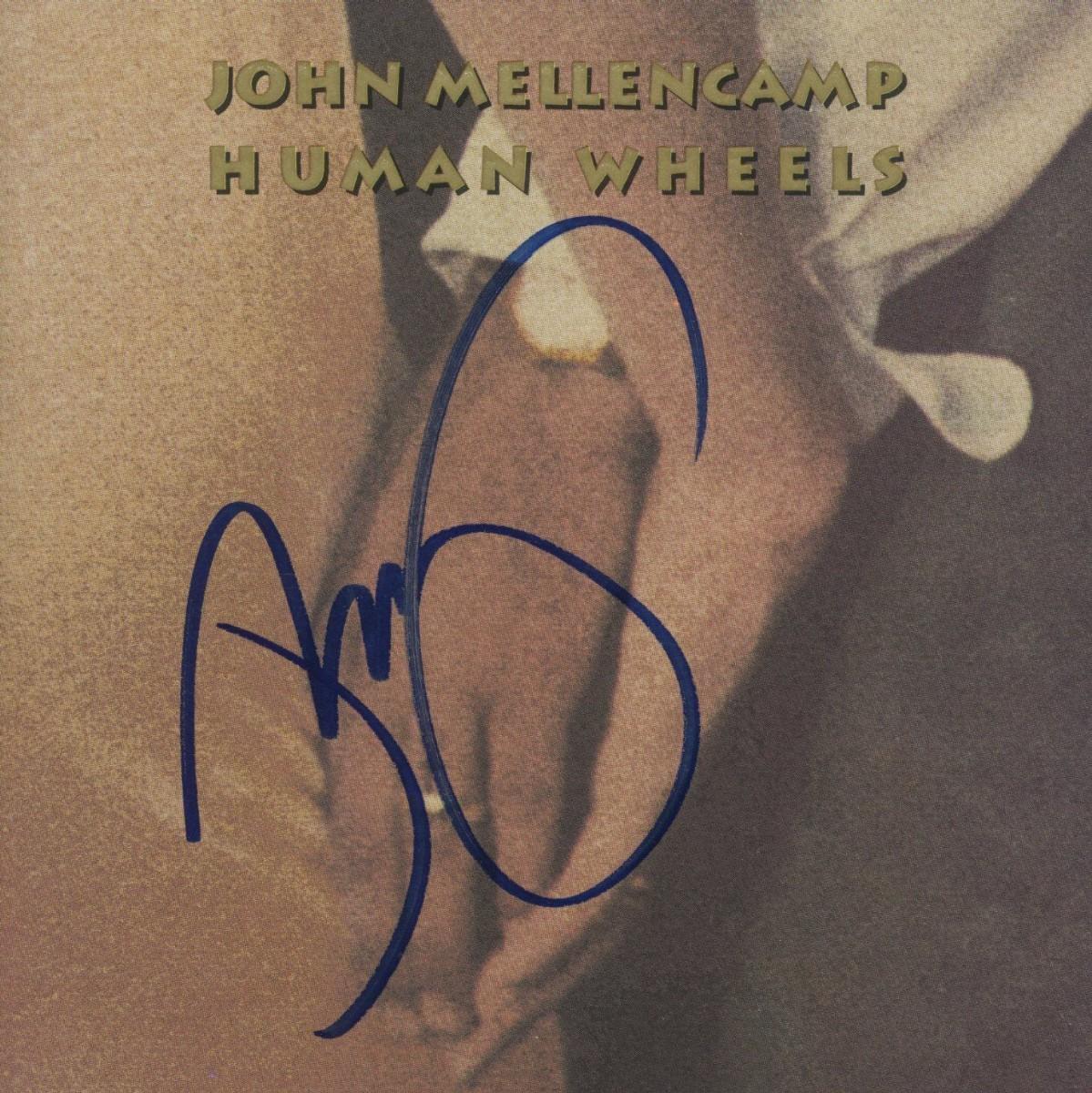 John Mellencamp signed "Human Wheels" CD cover | EstateSales.org