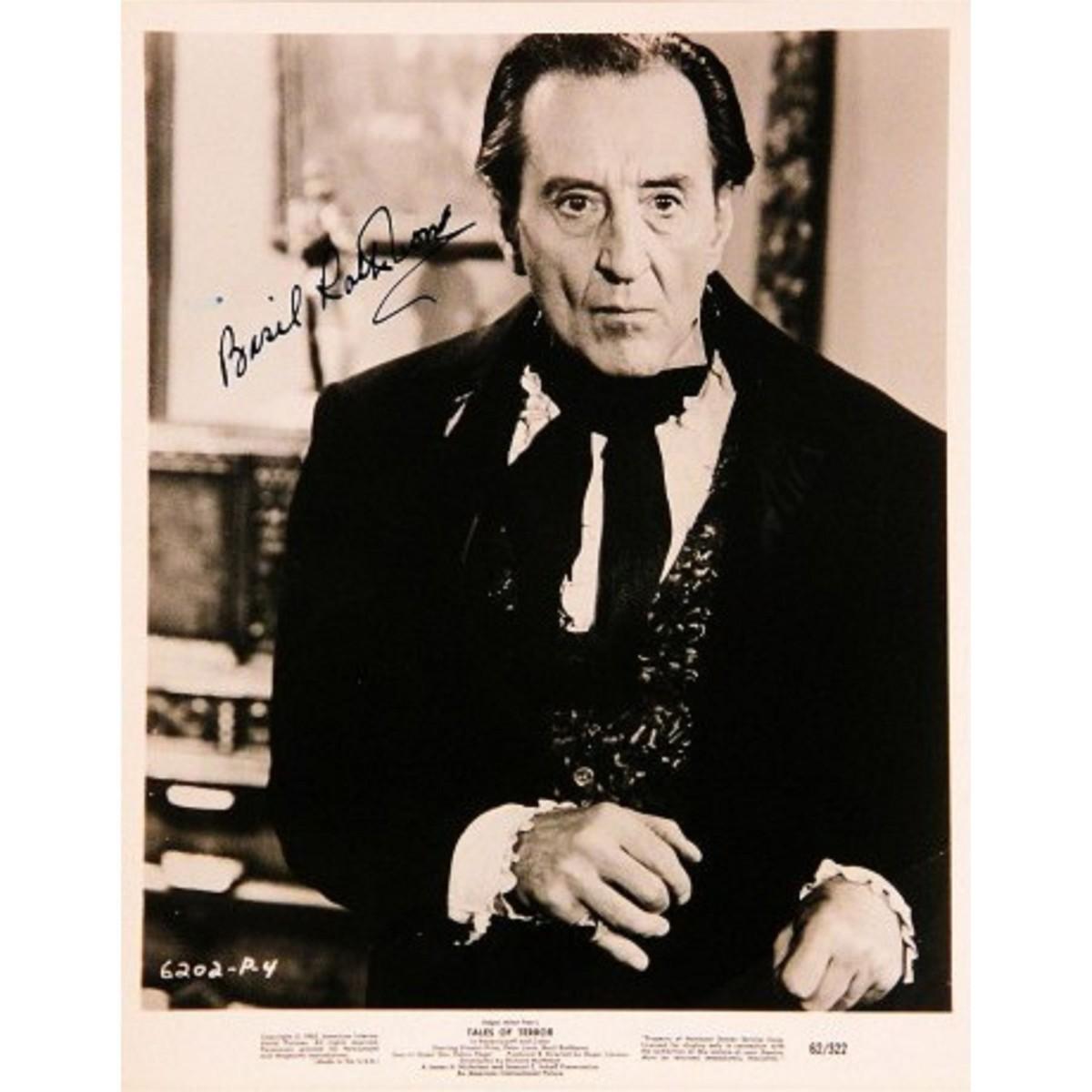 Basil Rathbone signed movie still photo | EstateSales.org