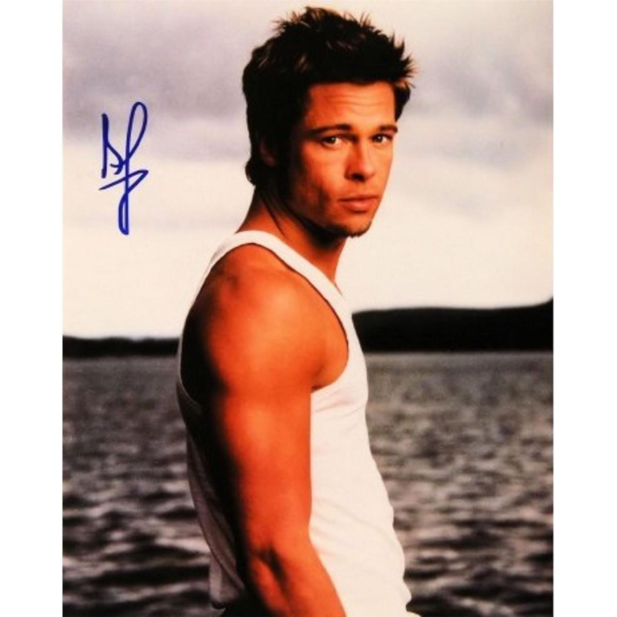 Brad Pitt signed portrait photo | EstateSales.org