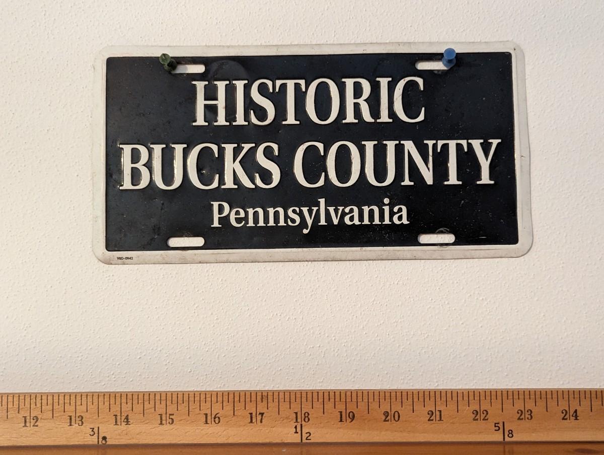 Vintage "Historic Bucks County, Pa" Metal Sign | EstateSales.org