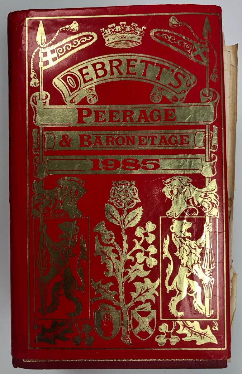 Debrett's Peerage & Baronetage 1985 Edition. | EstateSales.org