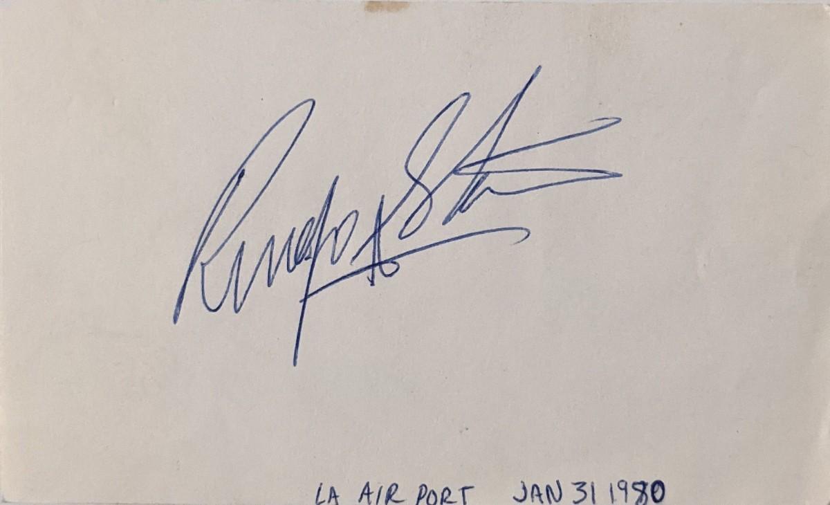 Ringo Starr Signature Cut. GFA Authenticated | EstateSales.org