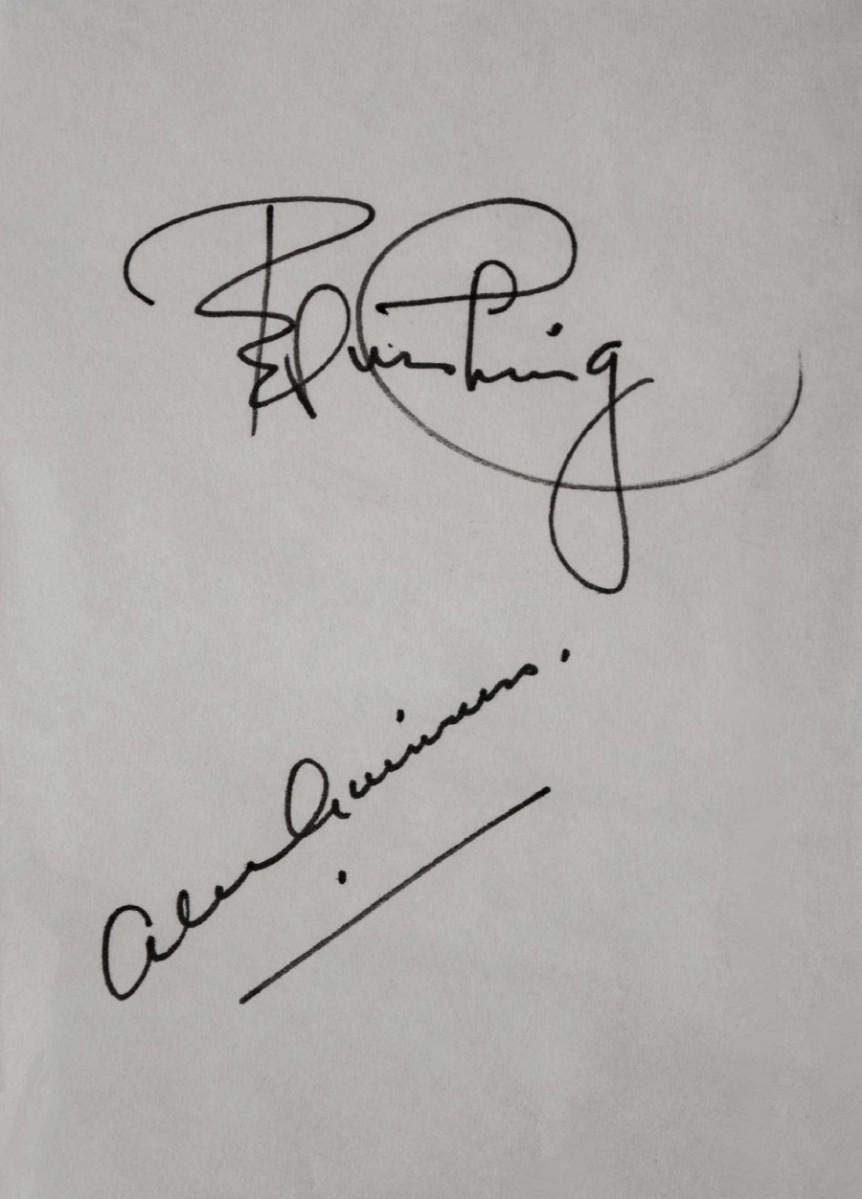 Alec Guinness & Peter Cushing Signature Strip | EstateSales.org