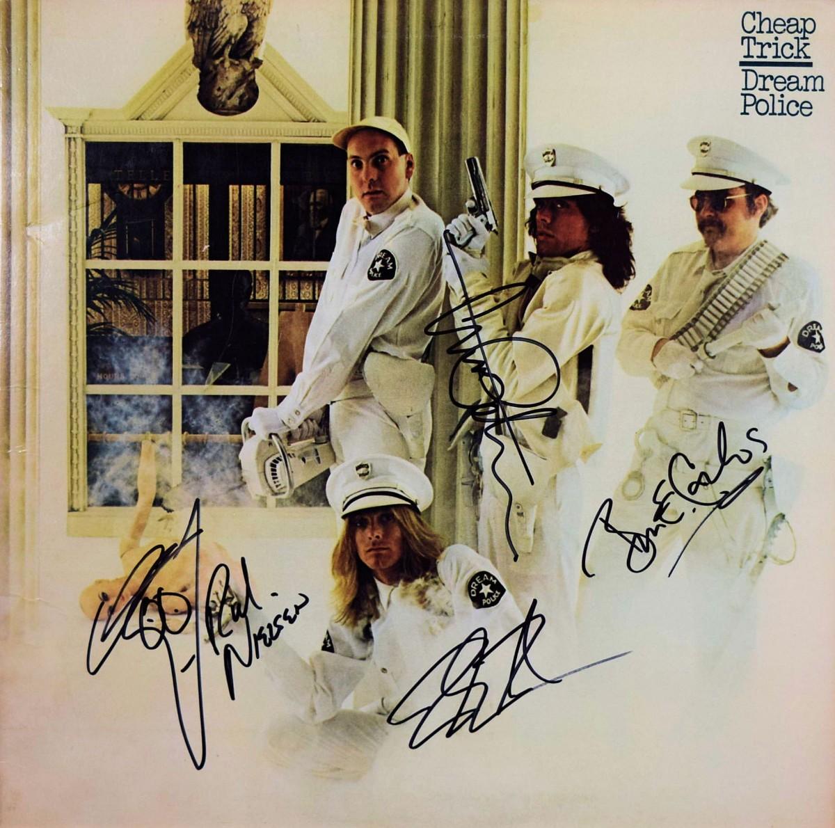 Cheap Trick Dream Police signed album | EstateSales.org