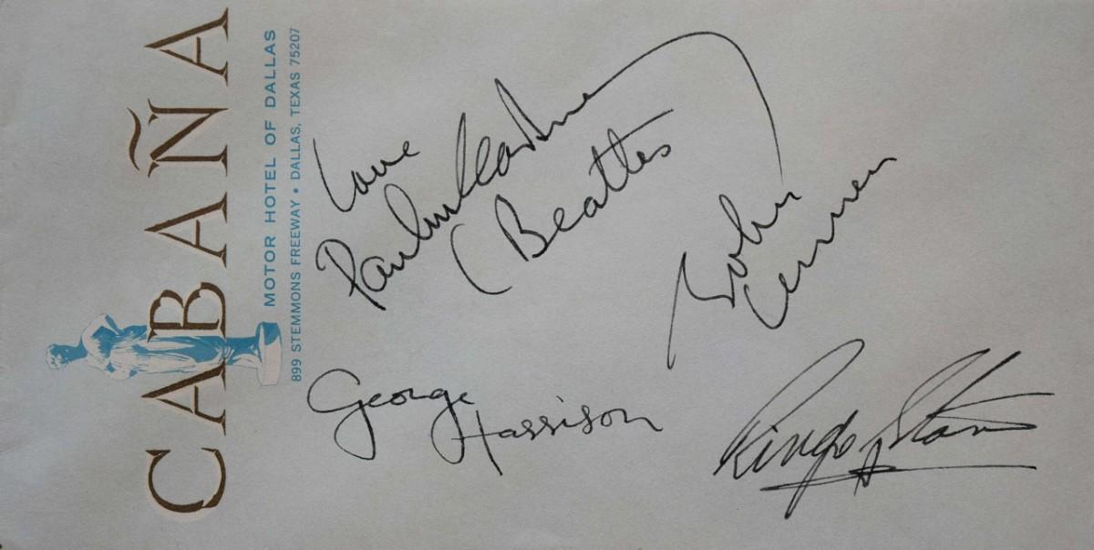 The Beatles signature slip | EstateSales.org