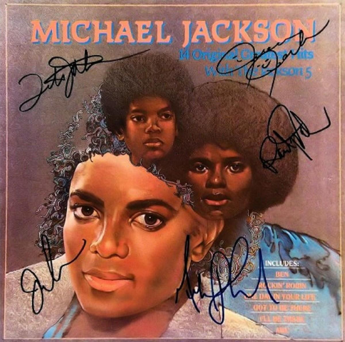 The Jacksons 5 signed 14 Original Greatest Hits with the Jackson 5 ...