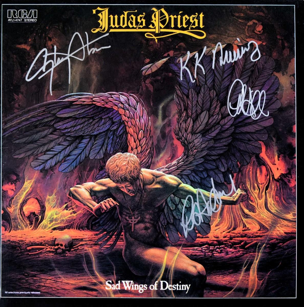Judas Priest signed Sad Wings Of Destiny album | EstateSales.org