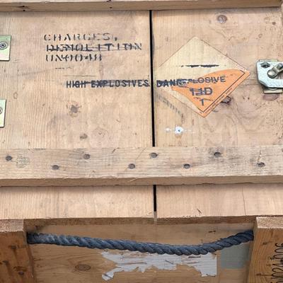 Solid Wood Explosives Box | EstateSales.org