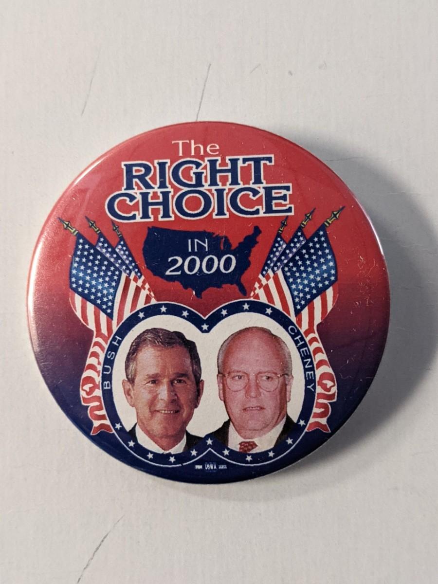 Bush Cheney The Right Choice In 2000 Presidential Campaign Pin ...