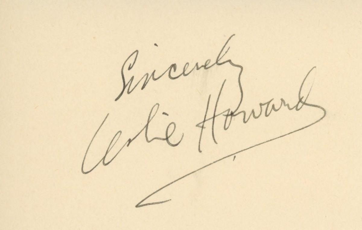 Leslie Howard signature cut. GFA Authenticated | EstateSales.org