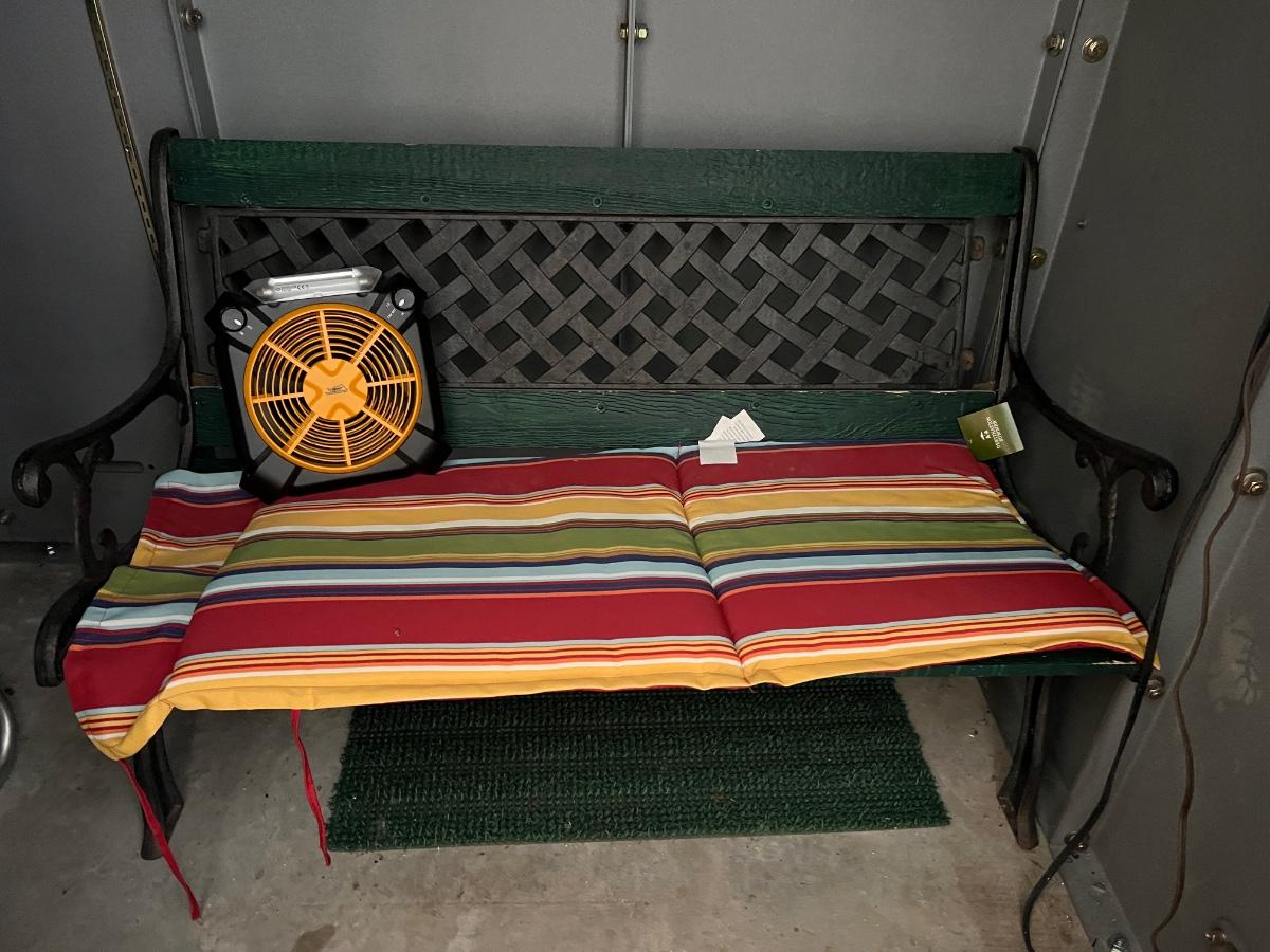 Garage #12 - Outdoor Bench & Fan | EstateSales.org