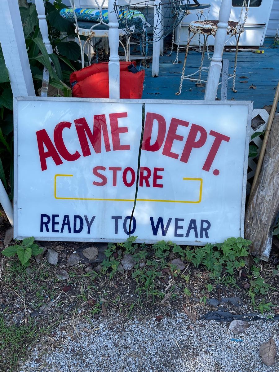 Jumbo sign Acme dept store | EstateSales.org