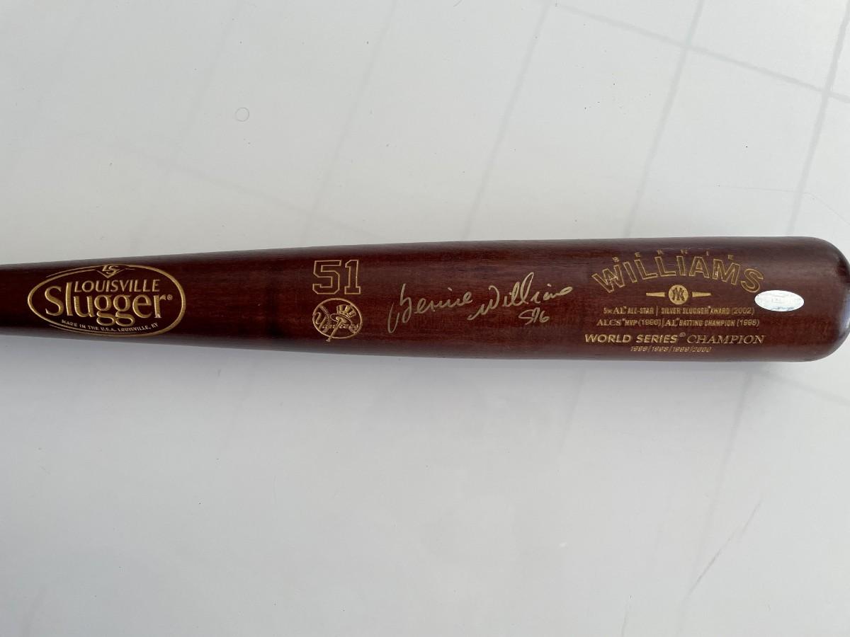 Bernie Williams New York Yankees signed Louisville Slugger Baseball Bat ...