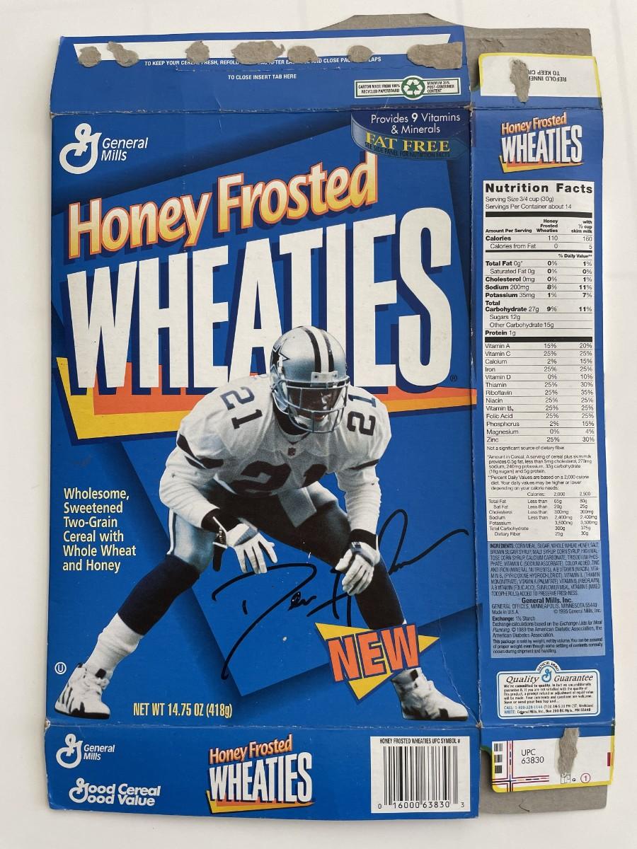 1996 Dallas Cowboys Deion Sanders #21 facsimile signed Honey Frosted ...