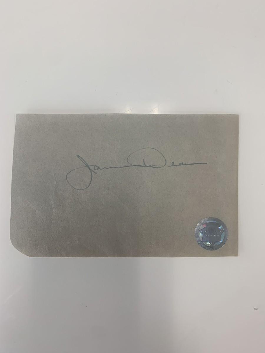 James Dean original signature. GFA authenticated | EstateSales.org