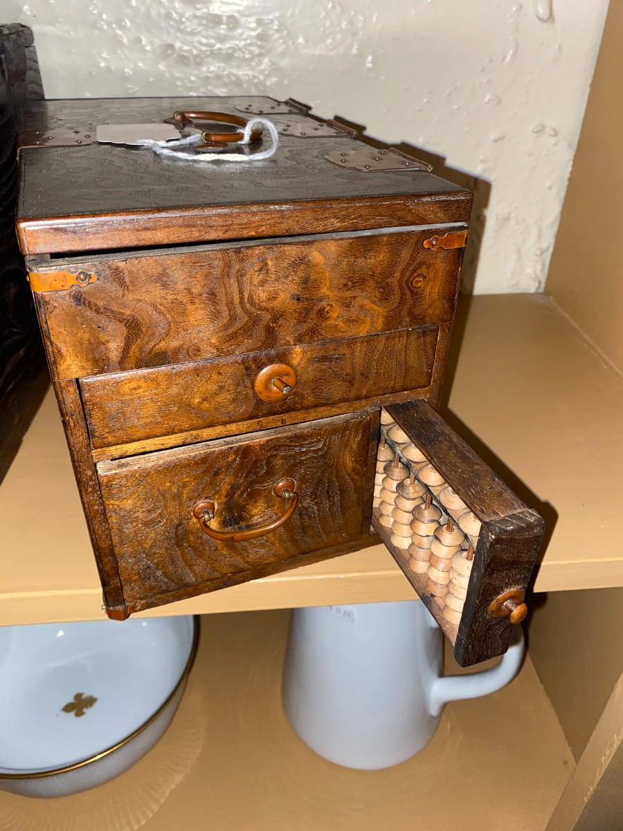 Antique Abacus Financial Accounting Box | EstateSales.org