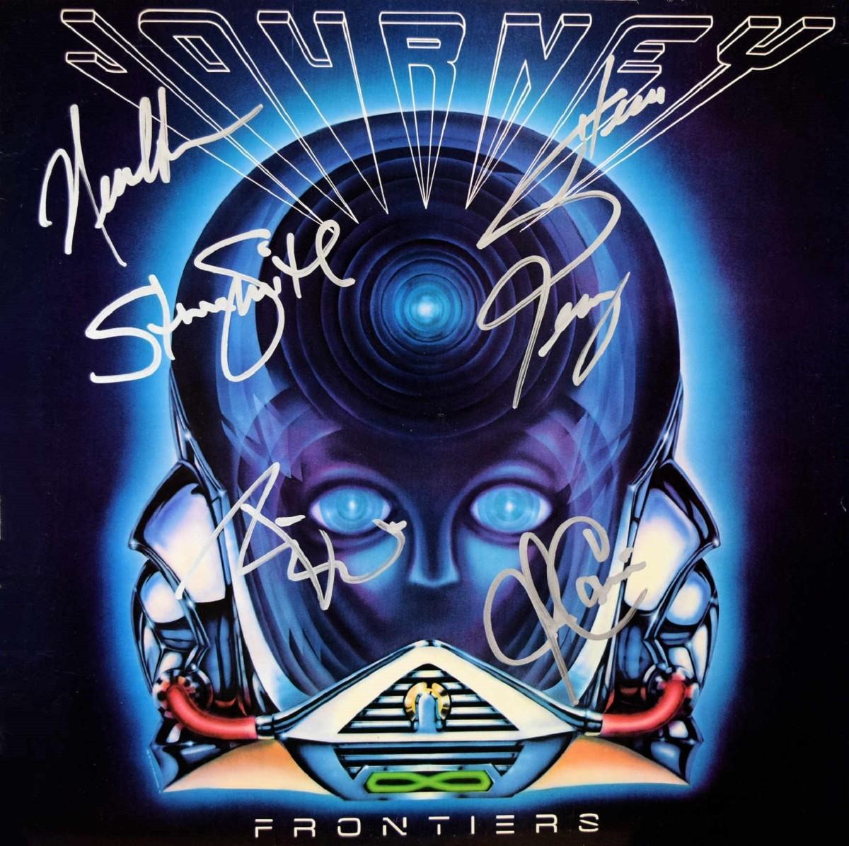 Journey signed Frontiers album | EstateSales.org