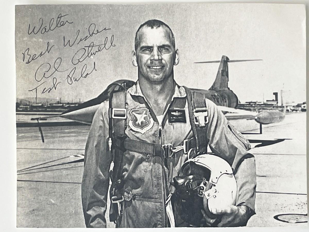 Test pilot Al Atwell signed photo | EstateSales.org