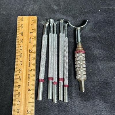 Vintage Craftool Co Steel Saddle Stamps Leather Tools Set of 6 ...