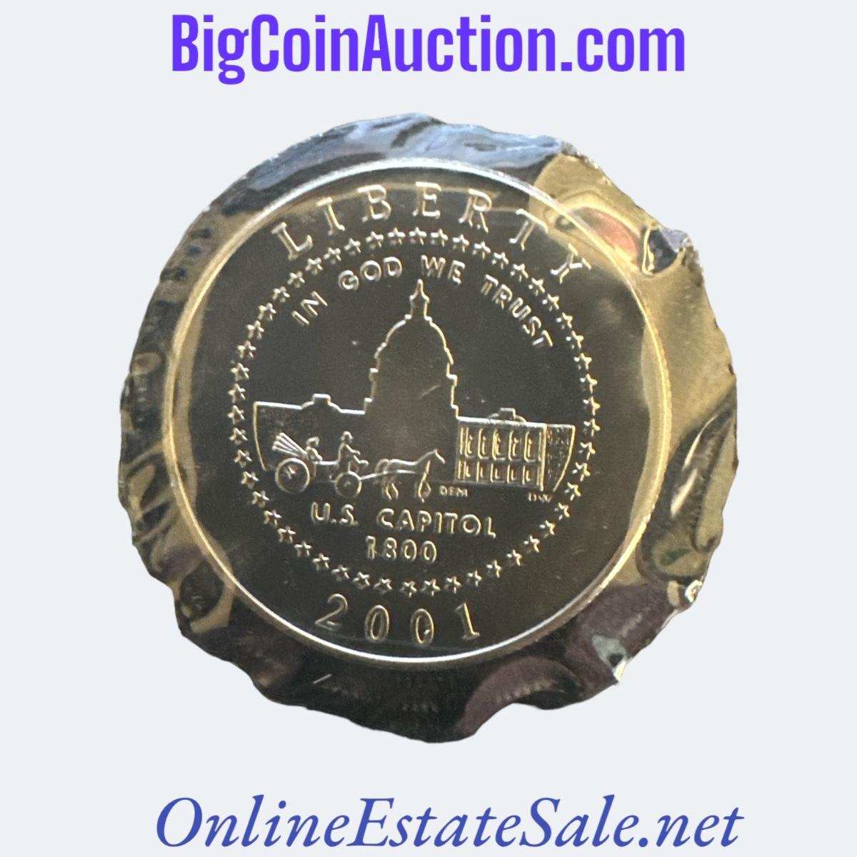 2001 U.S. CAPITAL VISITOR CENTER COMMEMORATIVE COIN PROGRAM UNCIRCULATED CLAD HALF DOLLAR ...