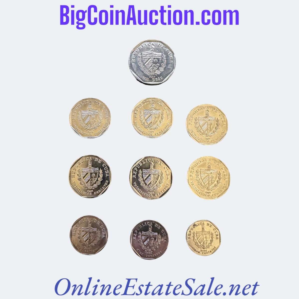 2006-2009 SET OF 10 CUBAN COINS | EstateSales.org