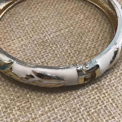 Vintage Jiu Long Xing Cloisonne Hinged Bangle Bracelet. Signed Enamal ...