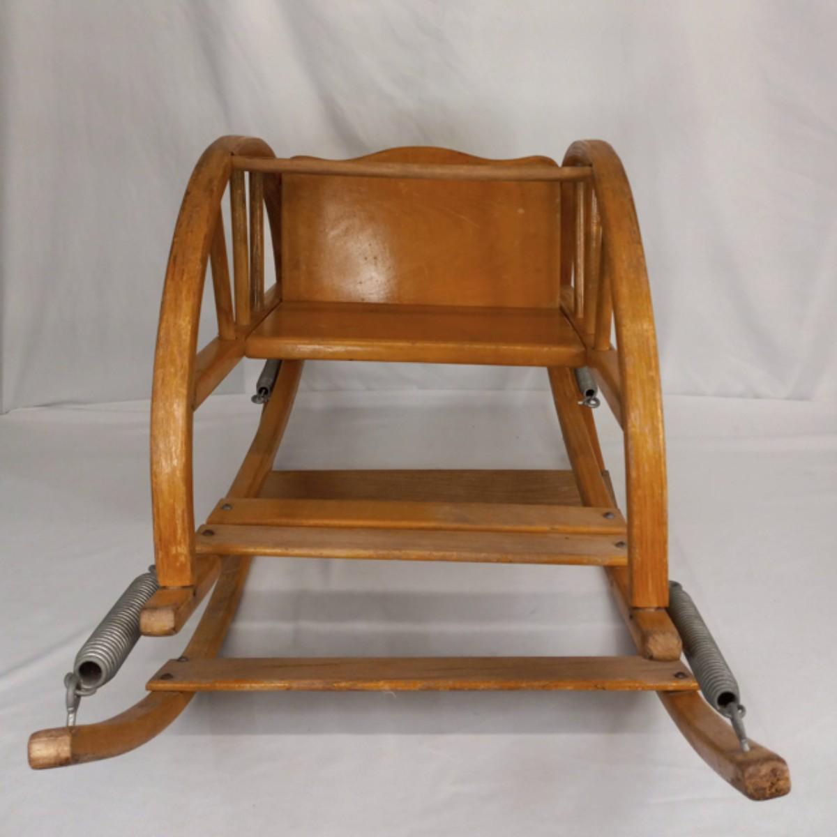 Vintage Child's Wooden Bouncy Rocker | EstateSales.org