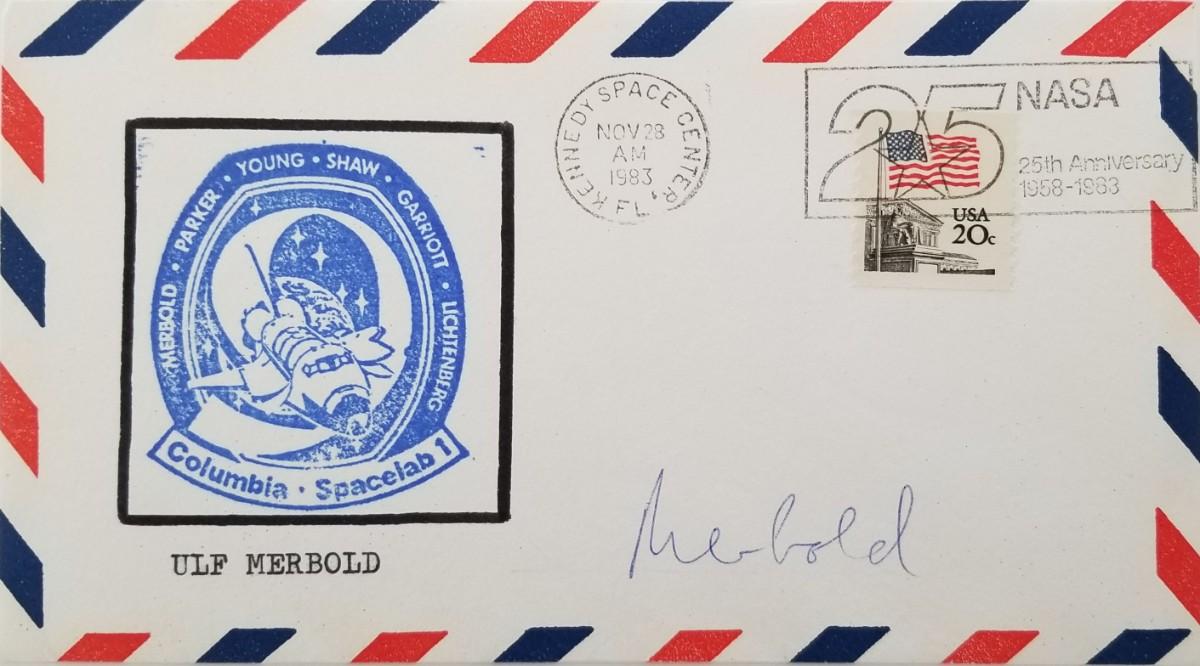 Ulf Merbold signed Columbia Spacelab 1 envelope | EstateSales.org