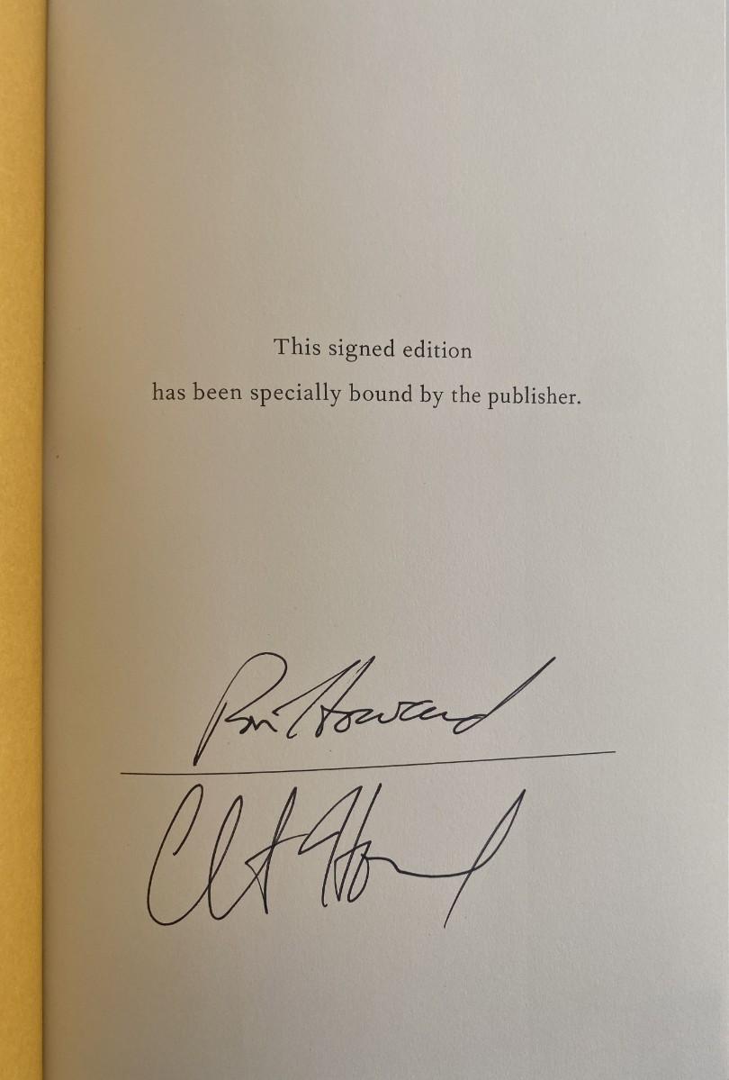 Ron and Clint Howard signed book | EstateSales.org
