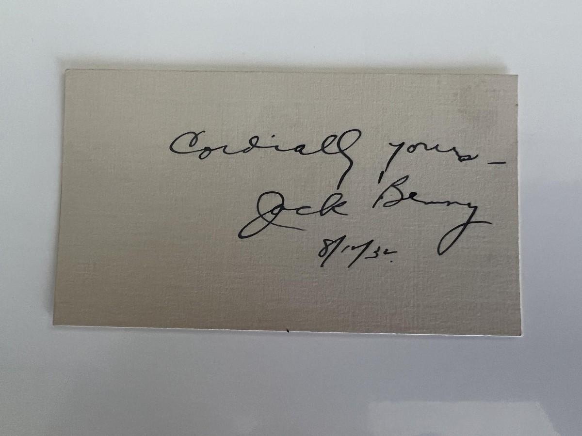 Jack Benny original signature | EstateSales.org