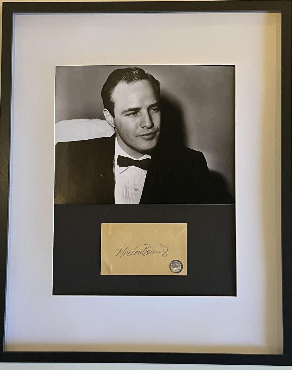 The Godfather Marlon Brando original signature collage | EstateSales.org