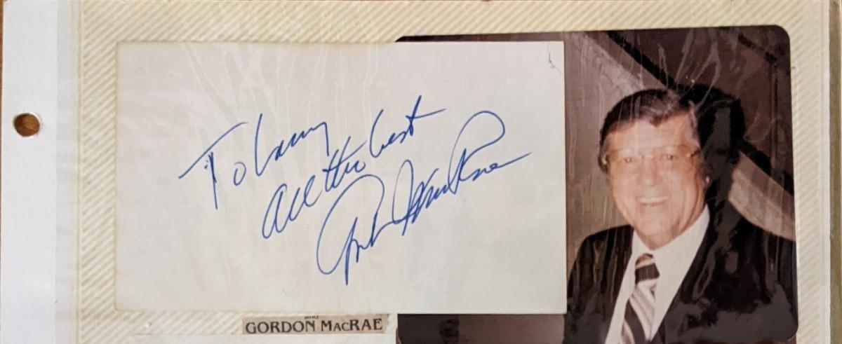 Gordon MacRae Original Signature and Photo. | EstateSales.org