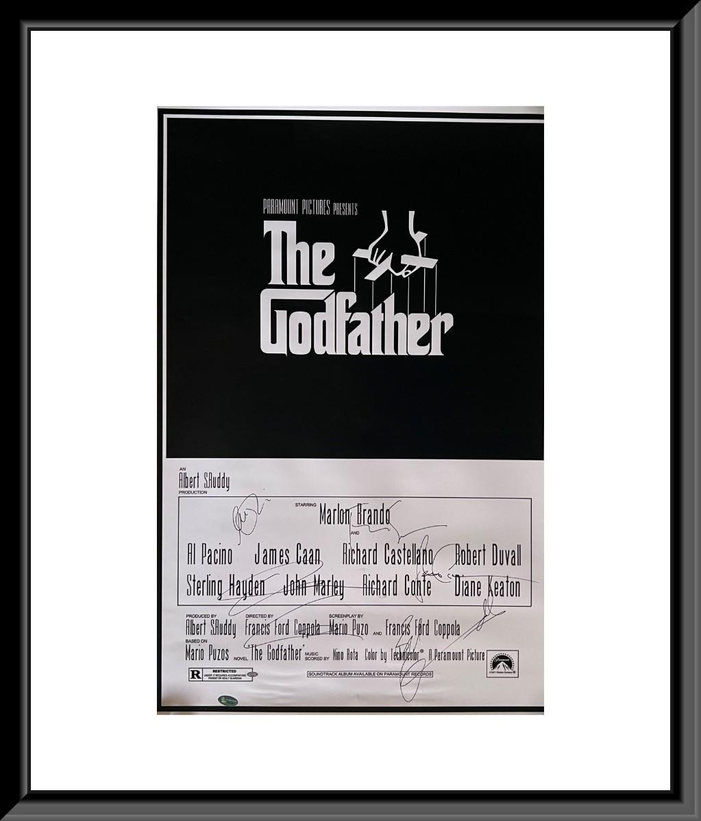 The Godfather cast signed movie poster | EstateSales.org