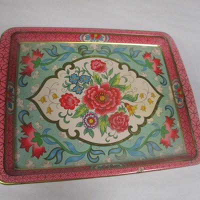 Set of Three Painted English Tin Items Designed by Daher Long Island ...