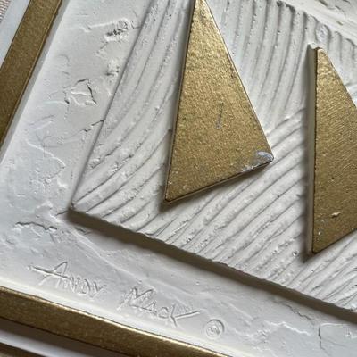 Vintage Framed Andy Mack Plaster Relief | EstateSales.org